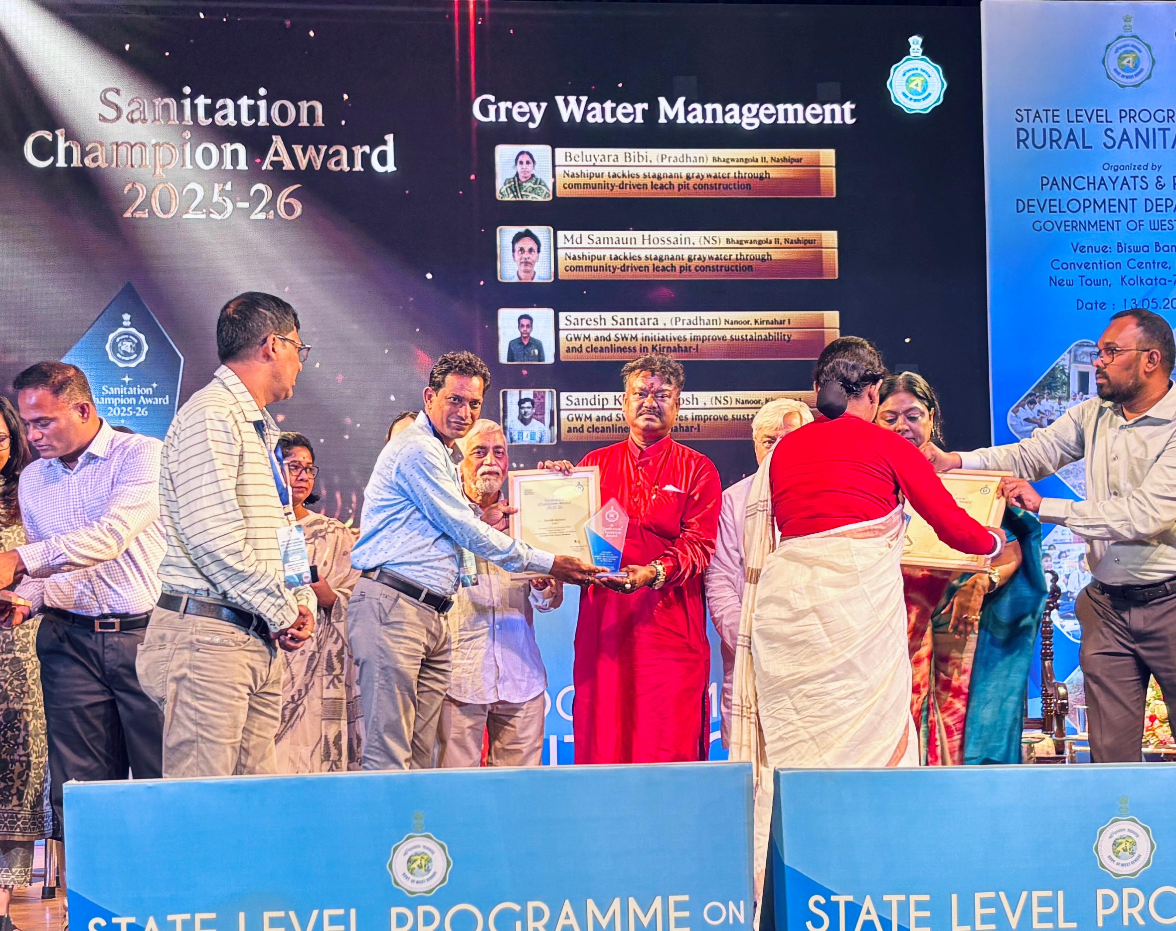 West Bengal govt. honours sanitation champions at state programme ...