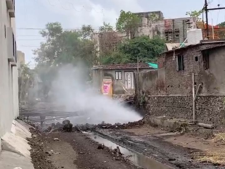 Gas line rupture near Big Tank Chowk causes disruption
