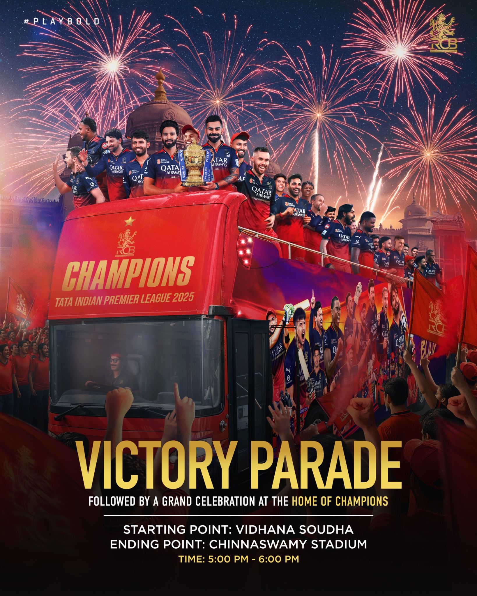 RCB's victory parade cancelled- Traffic Police: IPL-winning team to ...