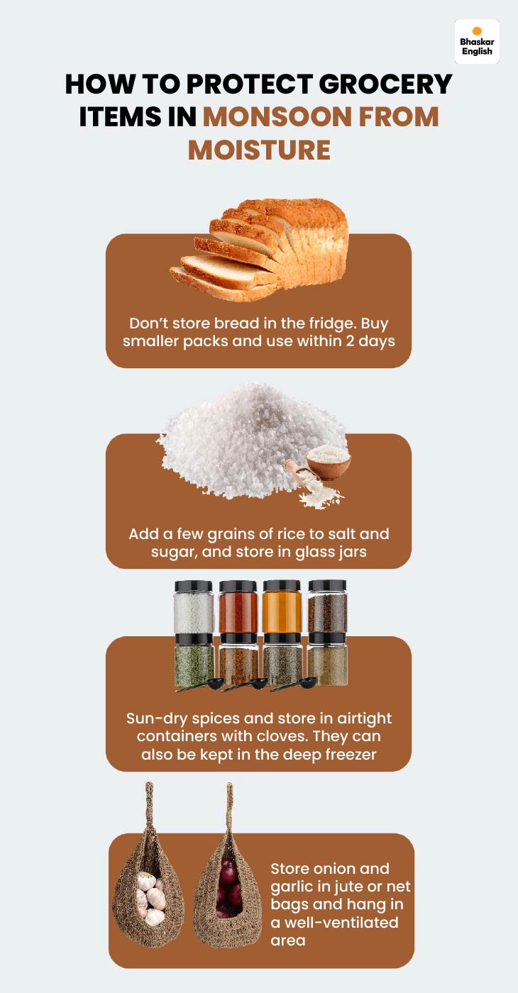 Groceries spoil quickly in monsoon