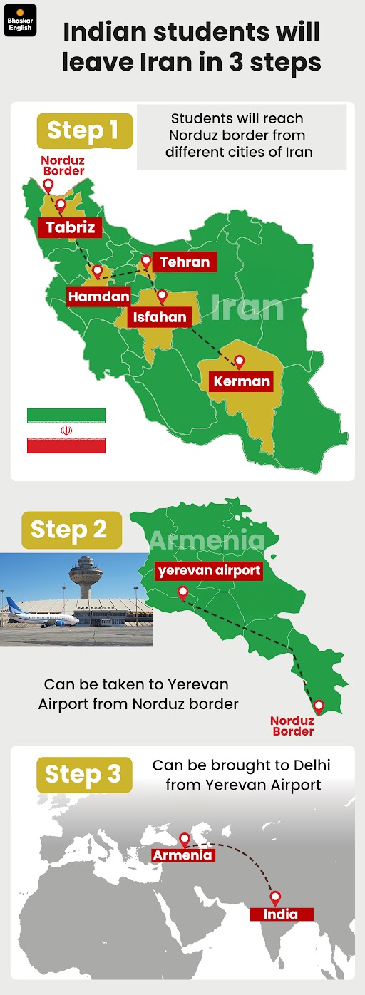 Indian students will return from Iran via Armenia 1500 students ...
