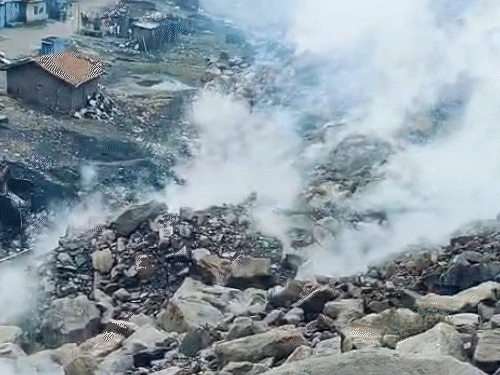 Jharia mines emit steam as 109-year-old fire reacts to rain