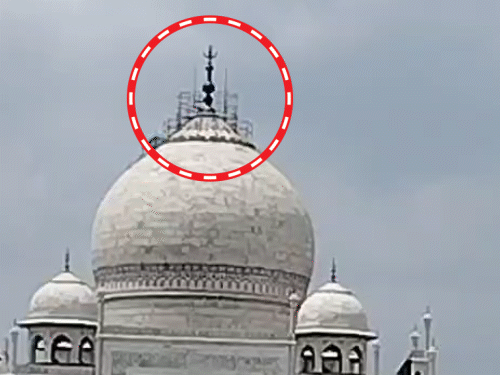 water leakage in taj mahal upper dome asi thermal scan finds cracks ...