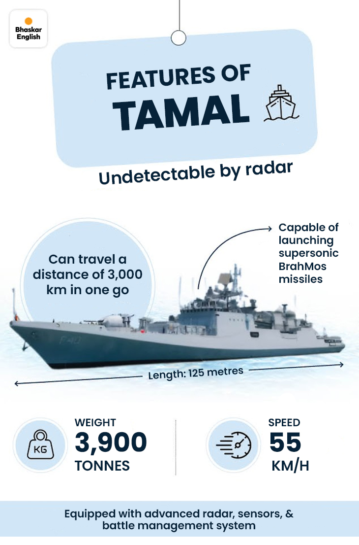 INS Tamal commissioned indian navy today Russia warship import BrahMos ...