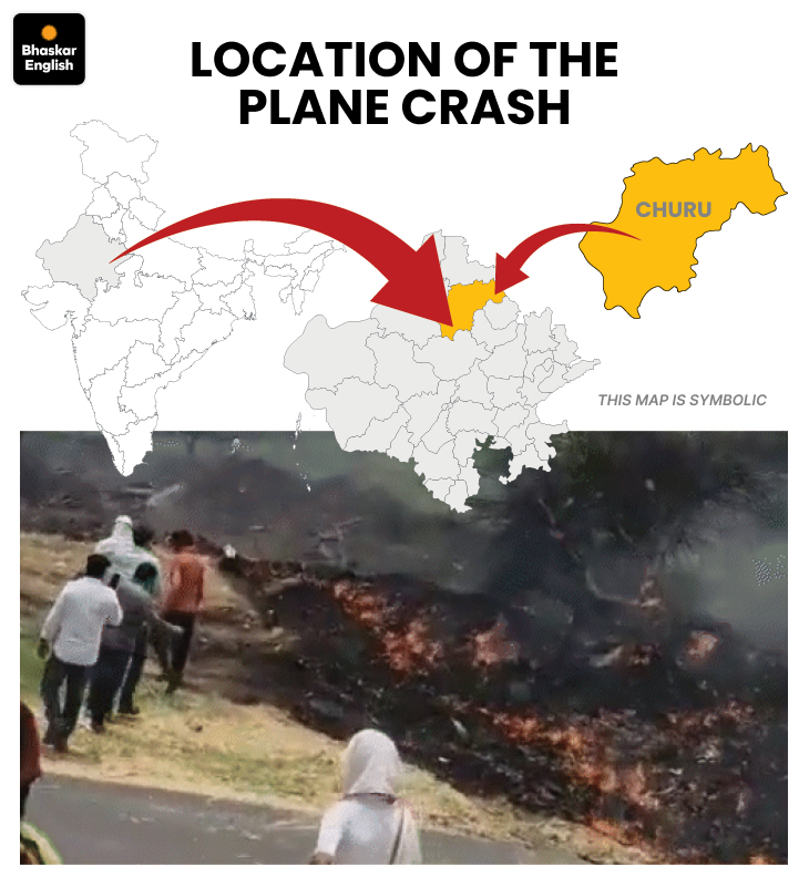Suspected fighter jet crash in Rajasthan's Churu: Wreckage scattered in ...