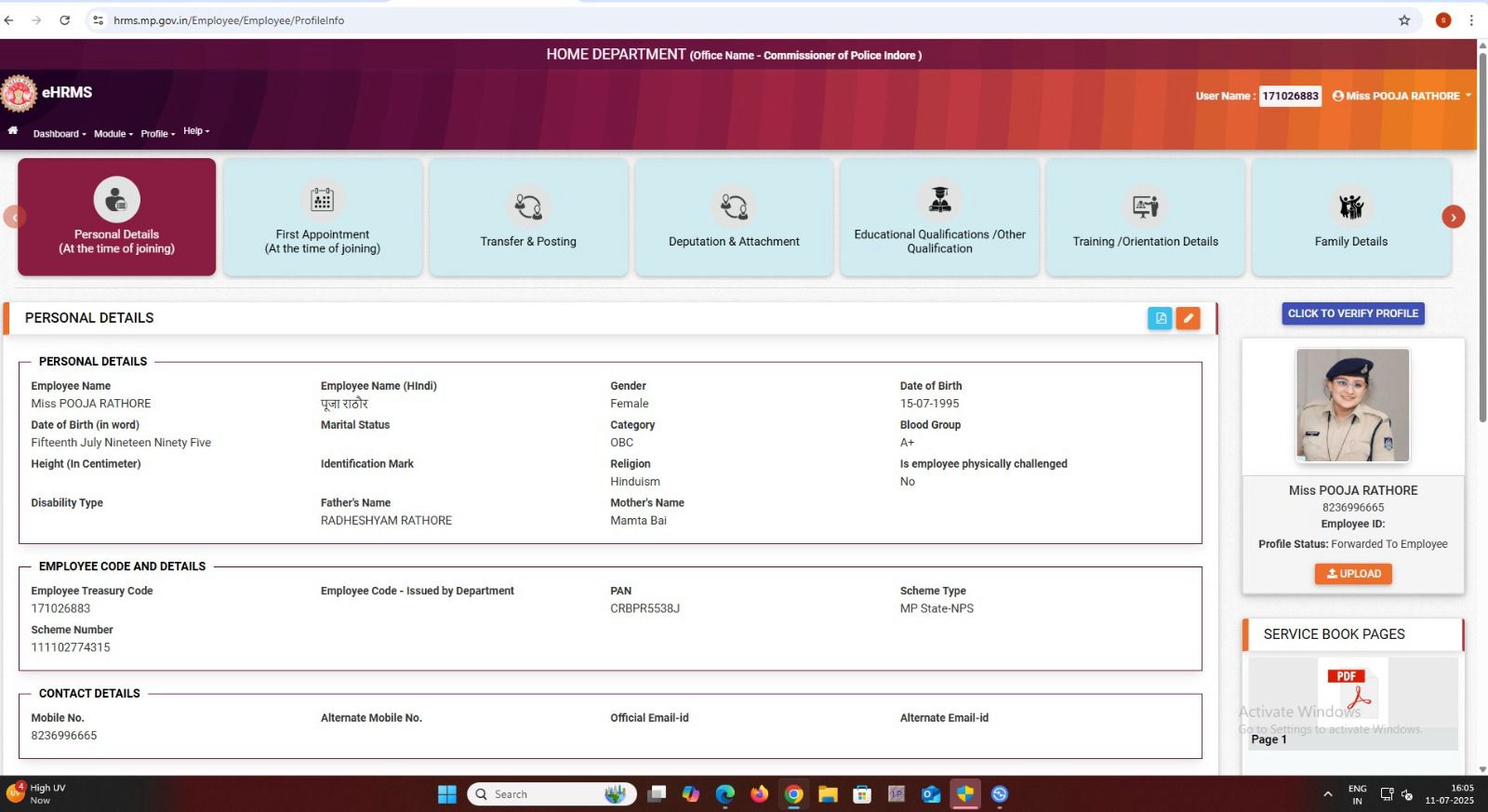 mp police digitise hr records with first e service book indore launches ...