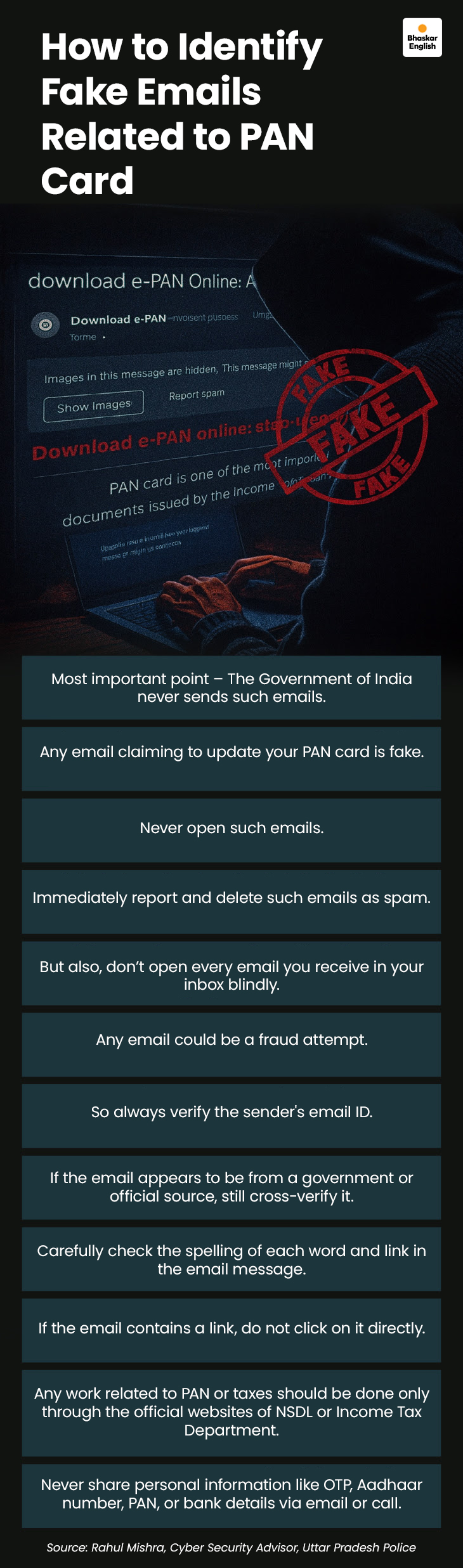 New scam in the name of PAN card is growing-Email saying 'Download E ...