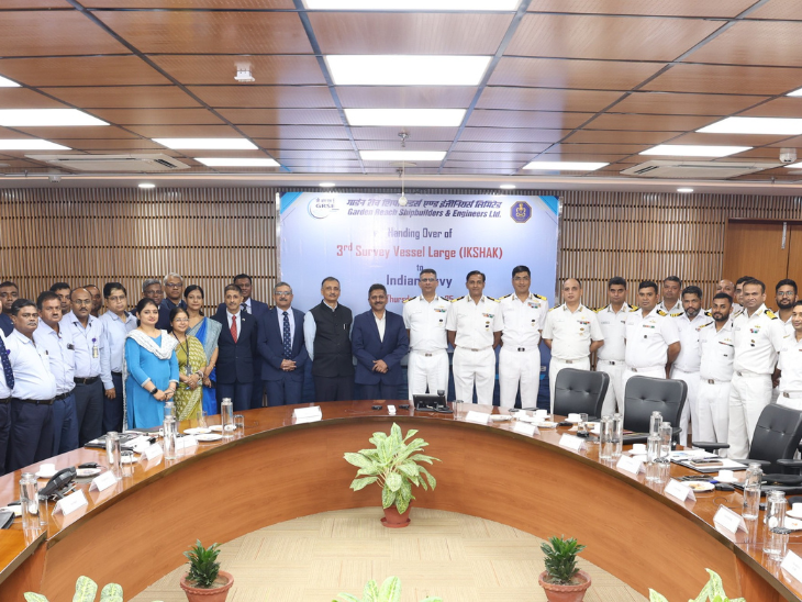 grse delivers 113th warship ikshak to indian navy boosting survey ...