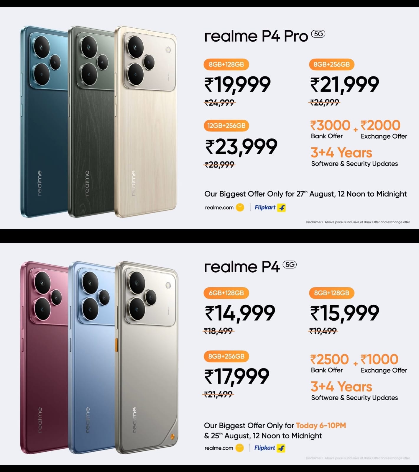 Realme P4 5G & P4 Pro 5G launched in India-AI powered 50MP camera ...
