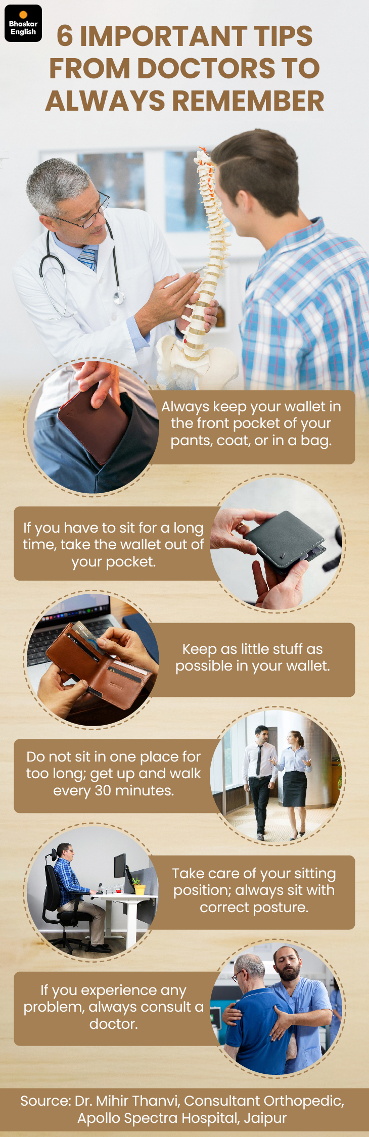 Keeping wallet in the back pocket disturbs spine balance