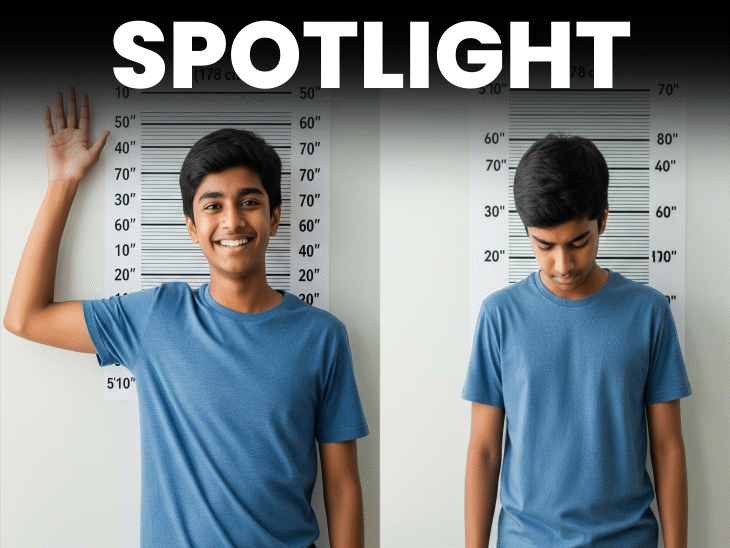 Young man's height increased by 1.5 cm but