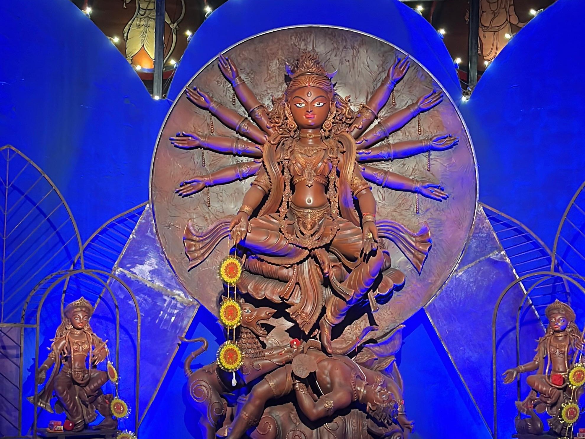 santoshpur trikon park durga puja 2025 bindu theme creation ...