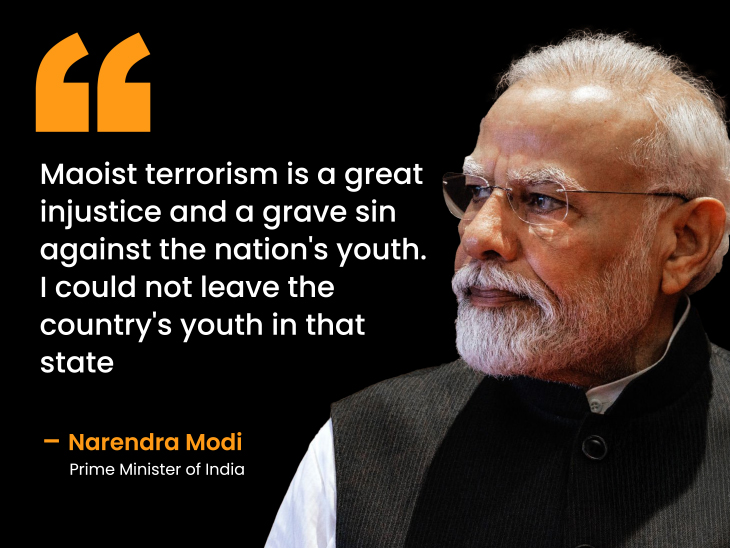 PM Modi vows to root out Maoism, says Congress encouraged violence to ...