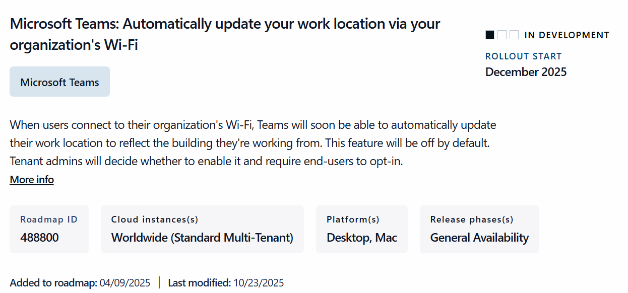 Microsoft Teams will now inform if you’re not in office