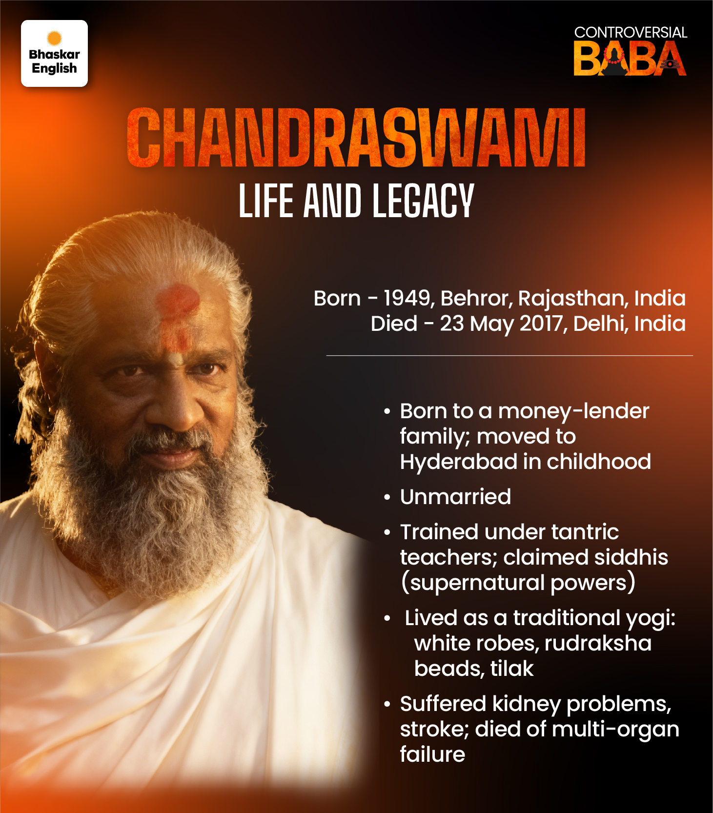 Chandraswami: Controversial Baba, Godman, and Political Influencer ...