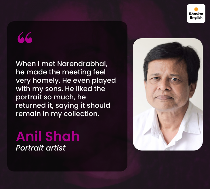 Ahmedabads Anil Shah Portrait Artist Met 200 Celebrities Got Autographs ...
