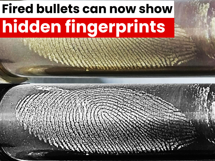 Fingerprints can now be recovered from fired bullet casings