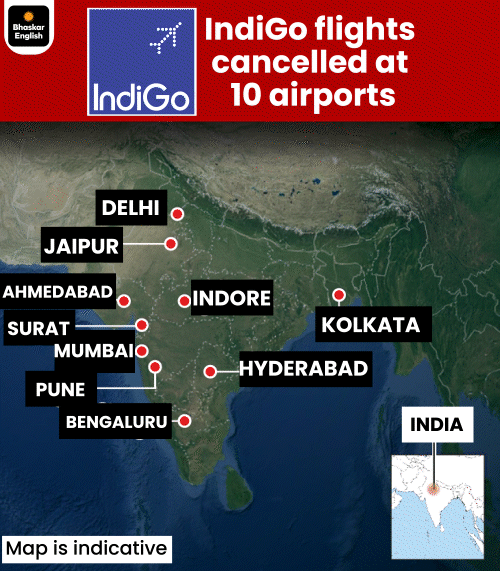 Over 150 IndiGo flights cancelled across 8 airports, passengers ...