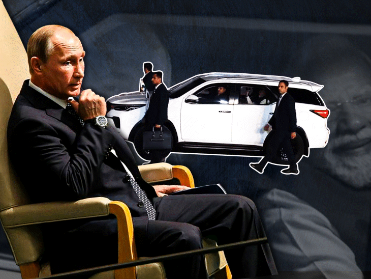 Why did Putin ride in a white Fortuner?