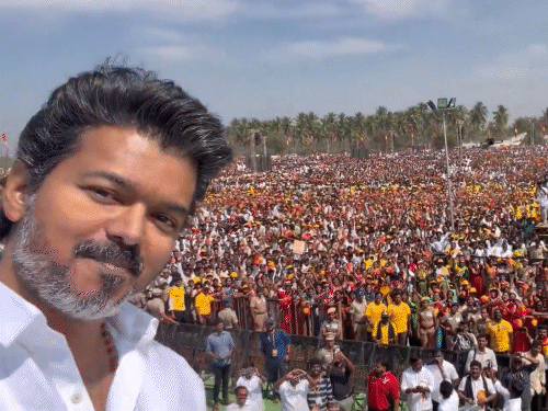 Vijay holds 1st rally in Tamil Nadu after Karur stampede 35,000 in ...