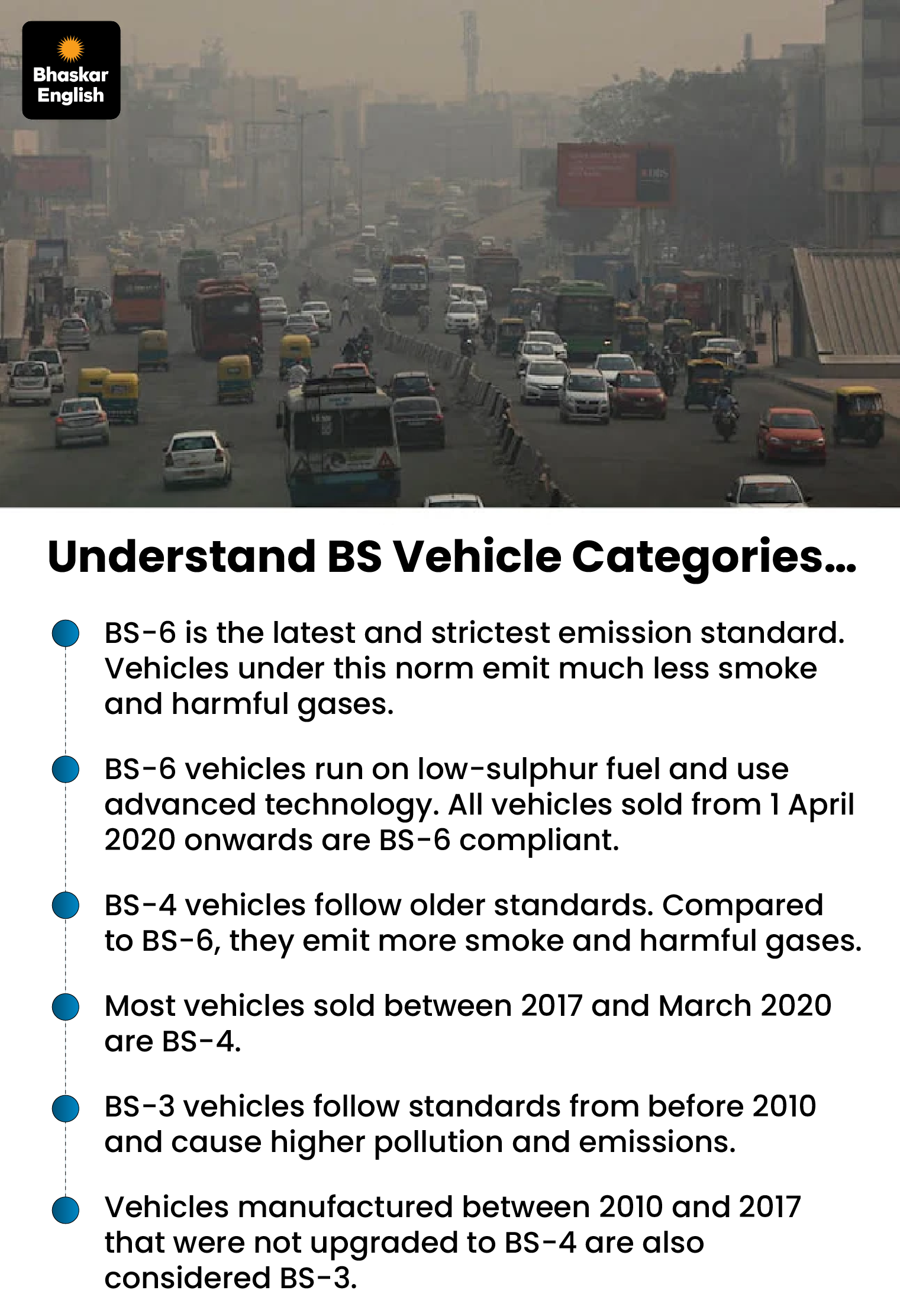Strict rules to curb pollution in Delhi from today: Vehicles below BS ...