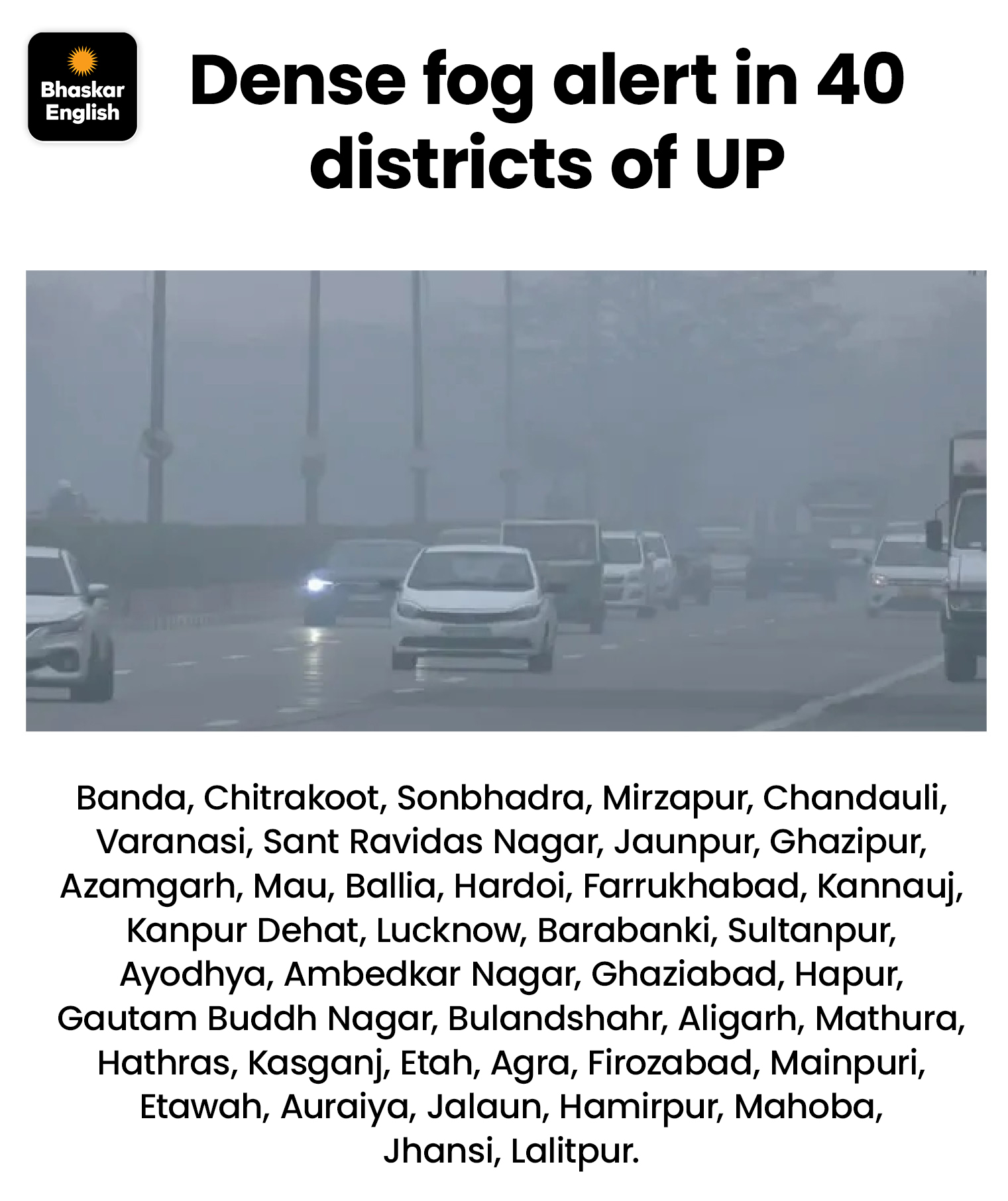 Dense fog covers 40 districts of UP Colder than Nainital as Mercury ...