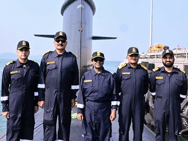 President Murmu undertakes submarine ride aboard INS Vaghsheer Becomes ...