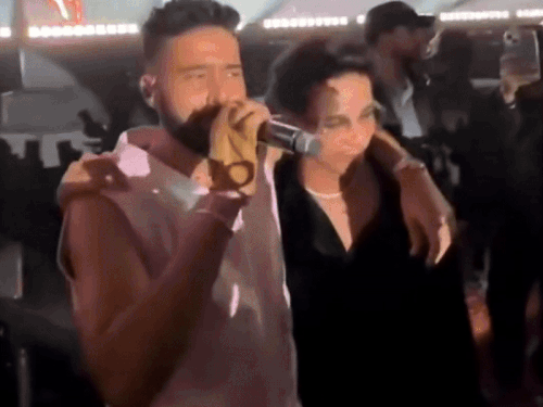 Indian cricketer Abhishek Sharma attends punjabi singer AP Dhillon’s ...