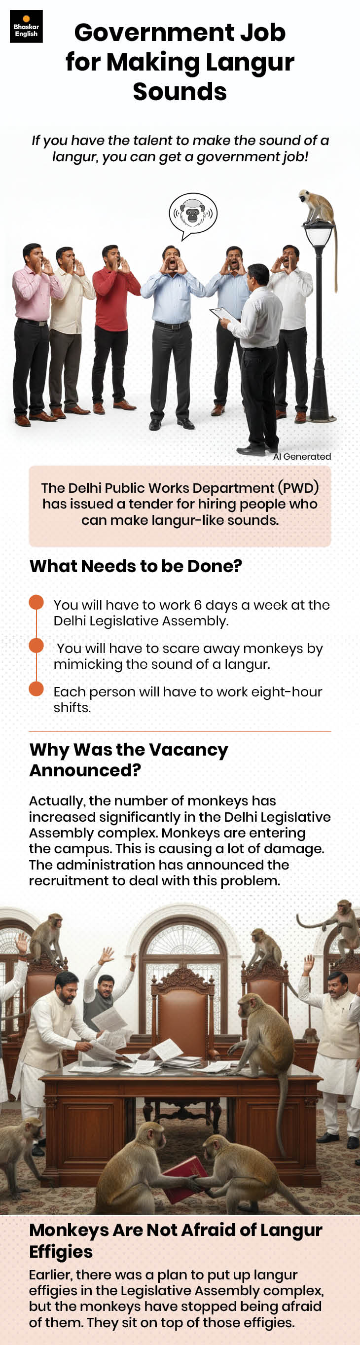 Government job for imitating langur sound; Mouse gets pregnant in space ...