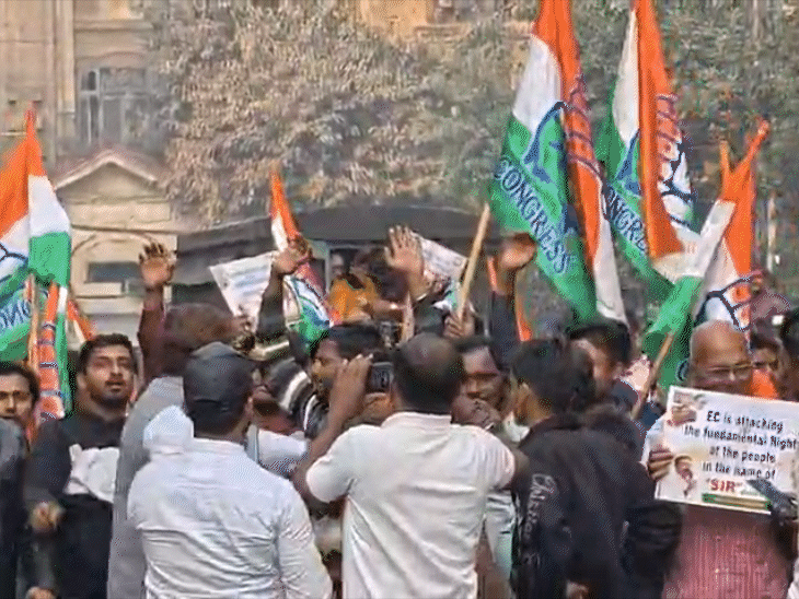 Congress protest, SIR hearing, Election Commission, voter roll revision ...