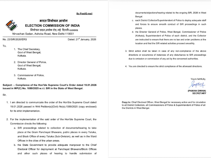 ECI Orders West Bengal Police, Administration to Ensure Law and Order ...