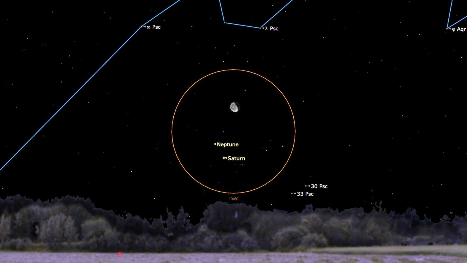 Rare Triple Conjunction Tonight: Moon, Saturn, Neptune | Stargazing