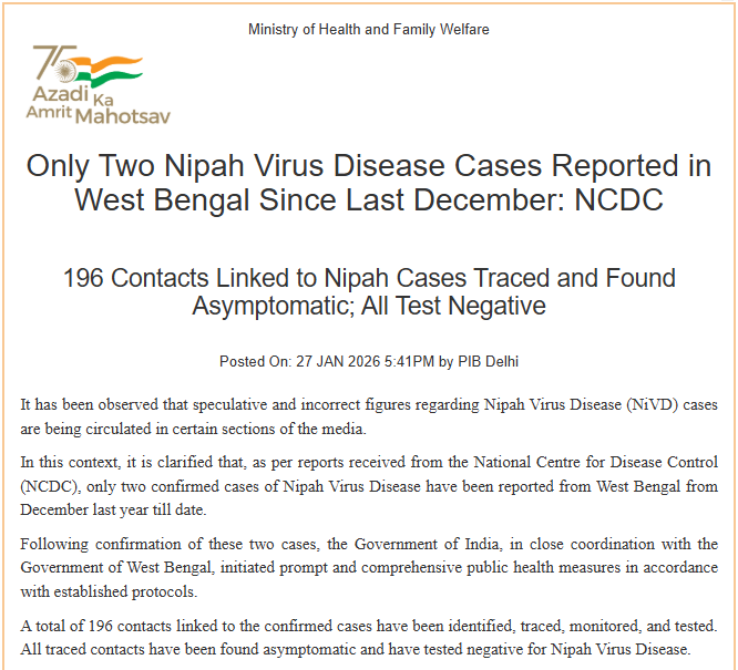 Nipah Virus Cases India | Deadly Virus Explained; WHO Statement