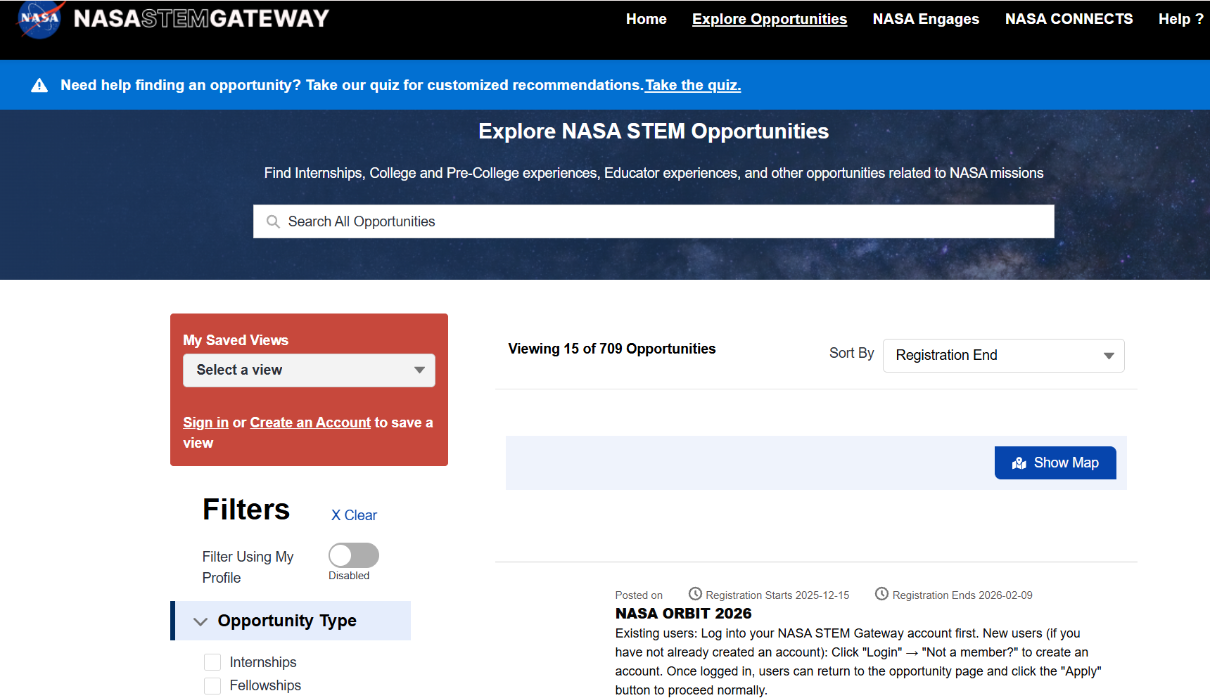 NASA Summer Internship 2026 | Eligibility & Deadlines