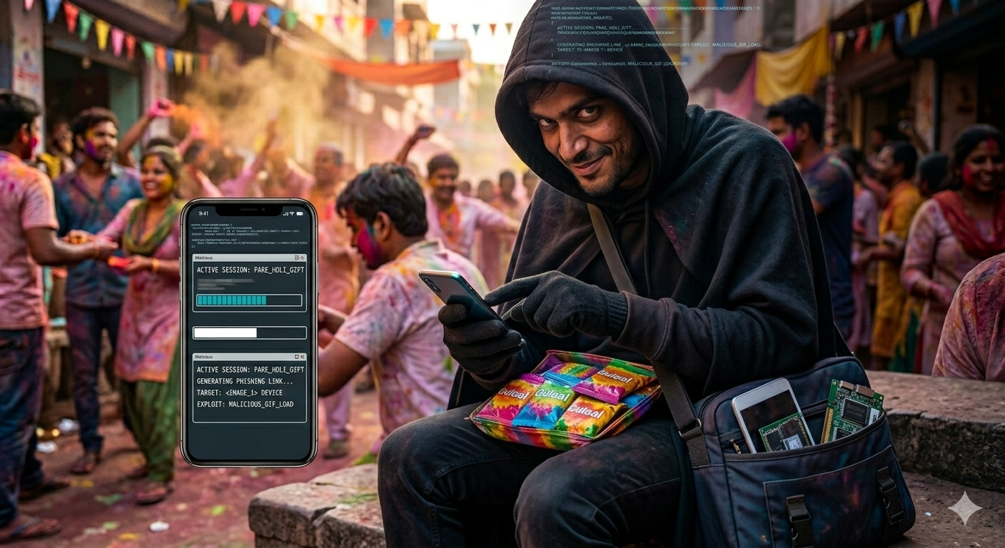 Holi Scams: QR Codes & Festive GIFs | Bank Account Safety Tips