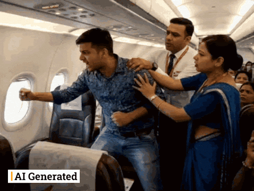 Air India Passenger Misbehaves | Chandigarh-Delhi Flight Window Damage