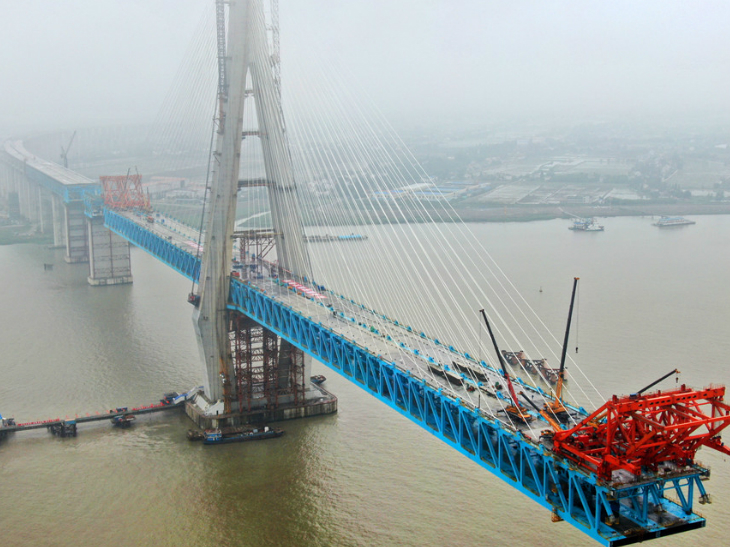 NANJING,The 11,072-meter-long Hutong Yangtze River Bridge, Nantong and ...