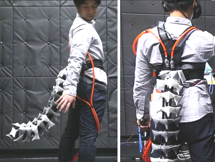 Japanese researchers designed robotic TAIL that straps body to improve ...