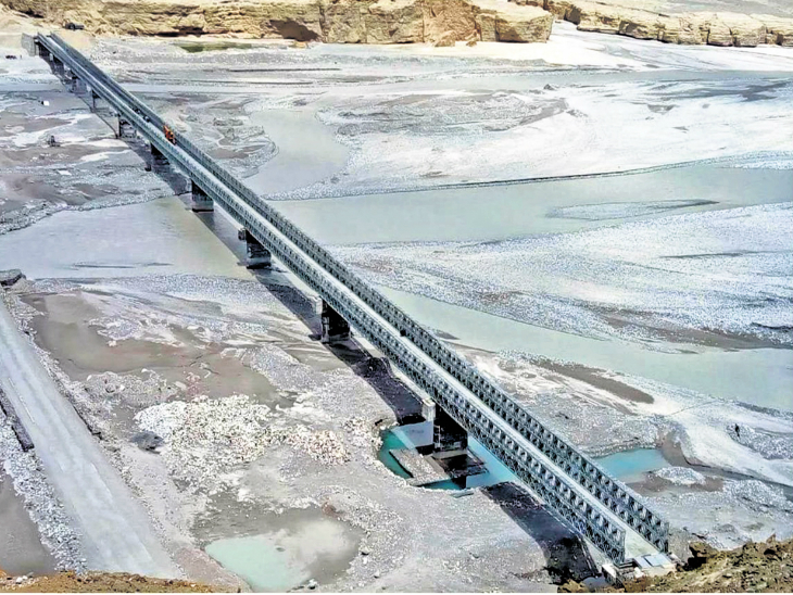 1400 feet long Rinchen Bridge, bridge between Durbuk and Daulat Beg ...