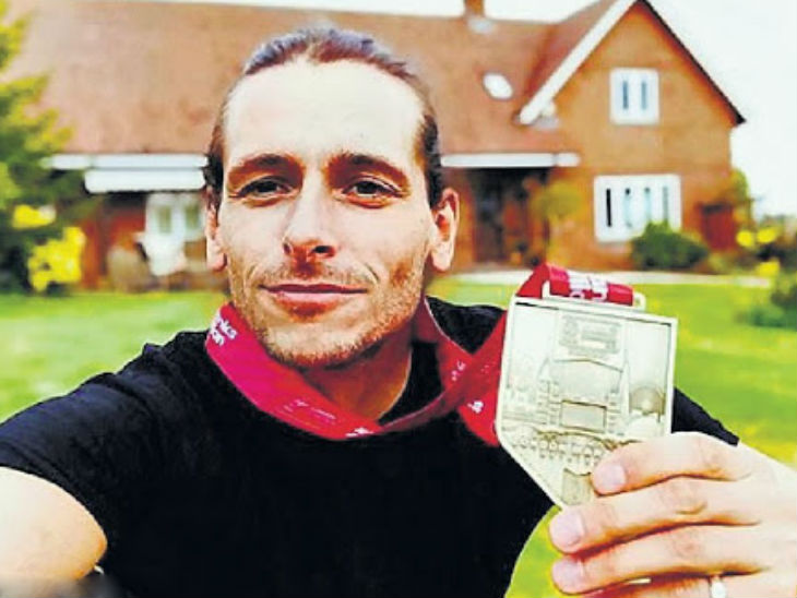 Nick Buttar of England left a bank job to help cancer victims