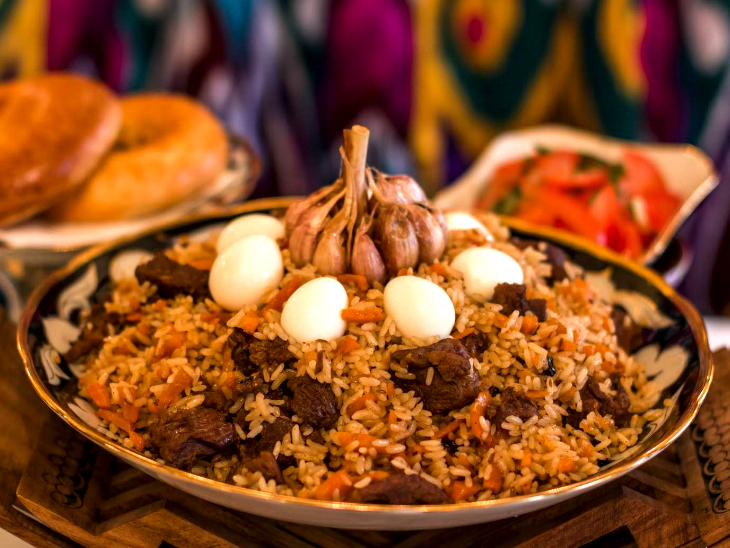 Uzbekistan food with high calorie due to aroma of spices causes one ...