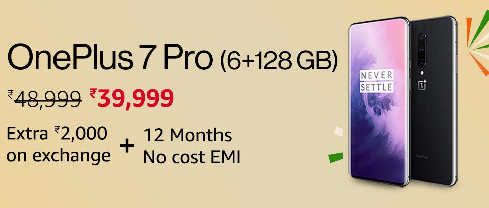 Amazon Sale Oneplus 7 Pro Price | OnePlus 7T Pro (8GB + 256GB) Offers ...