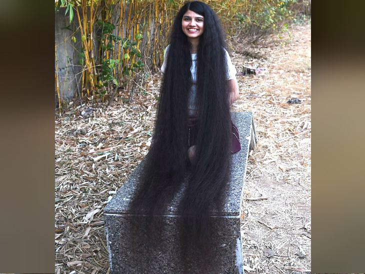 Nilanshi again creates Guinness record with 6 feet 3 inch hair