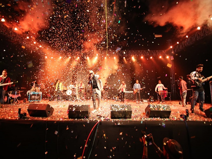 B Prak and Divine performed at Punjabi Music Festival at raipur ...