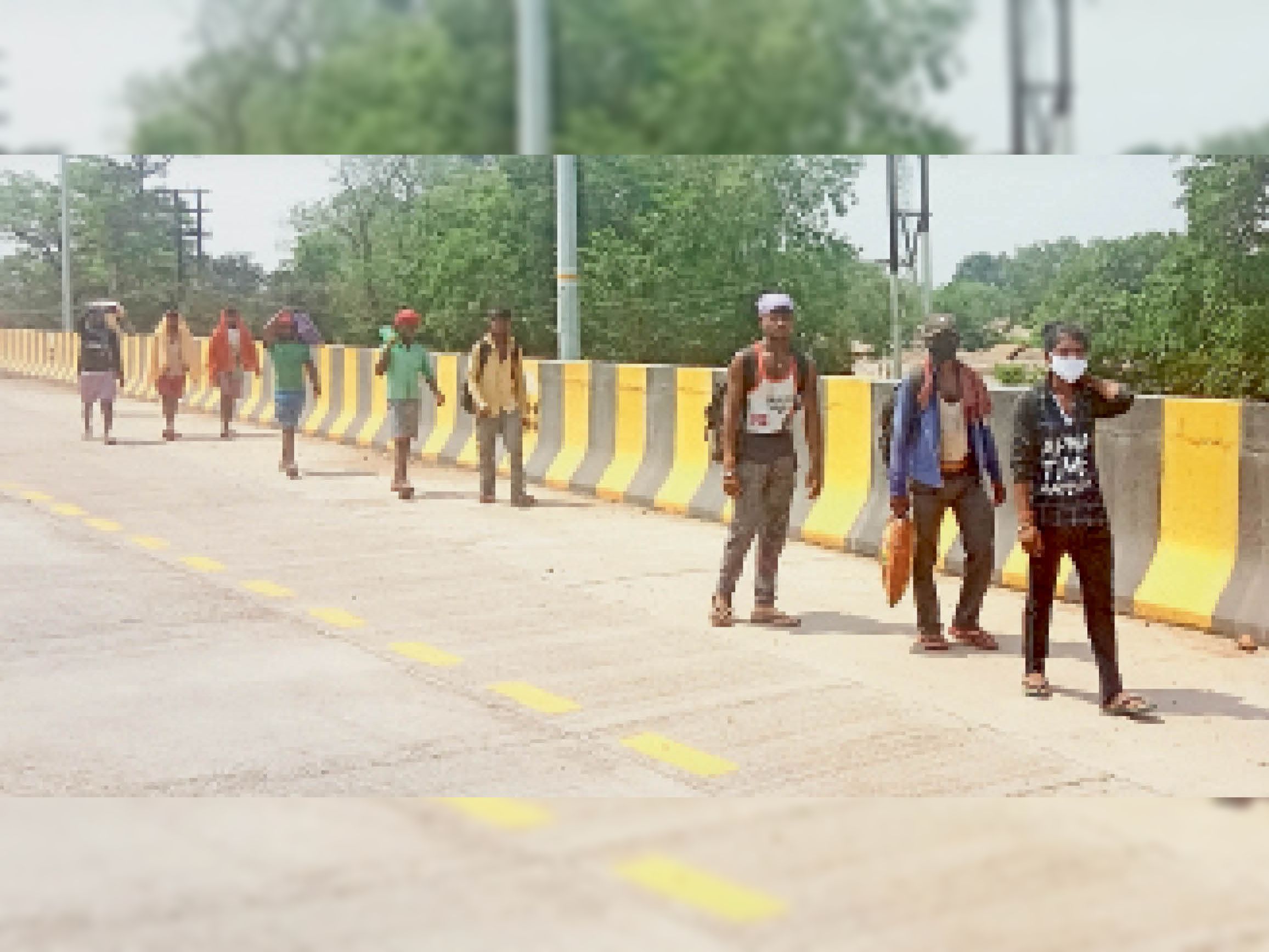 Villagers running away looking at migrant laborers due to fear of ...