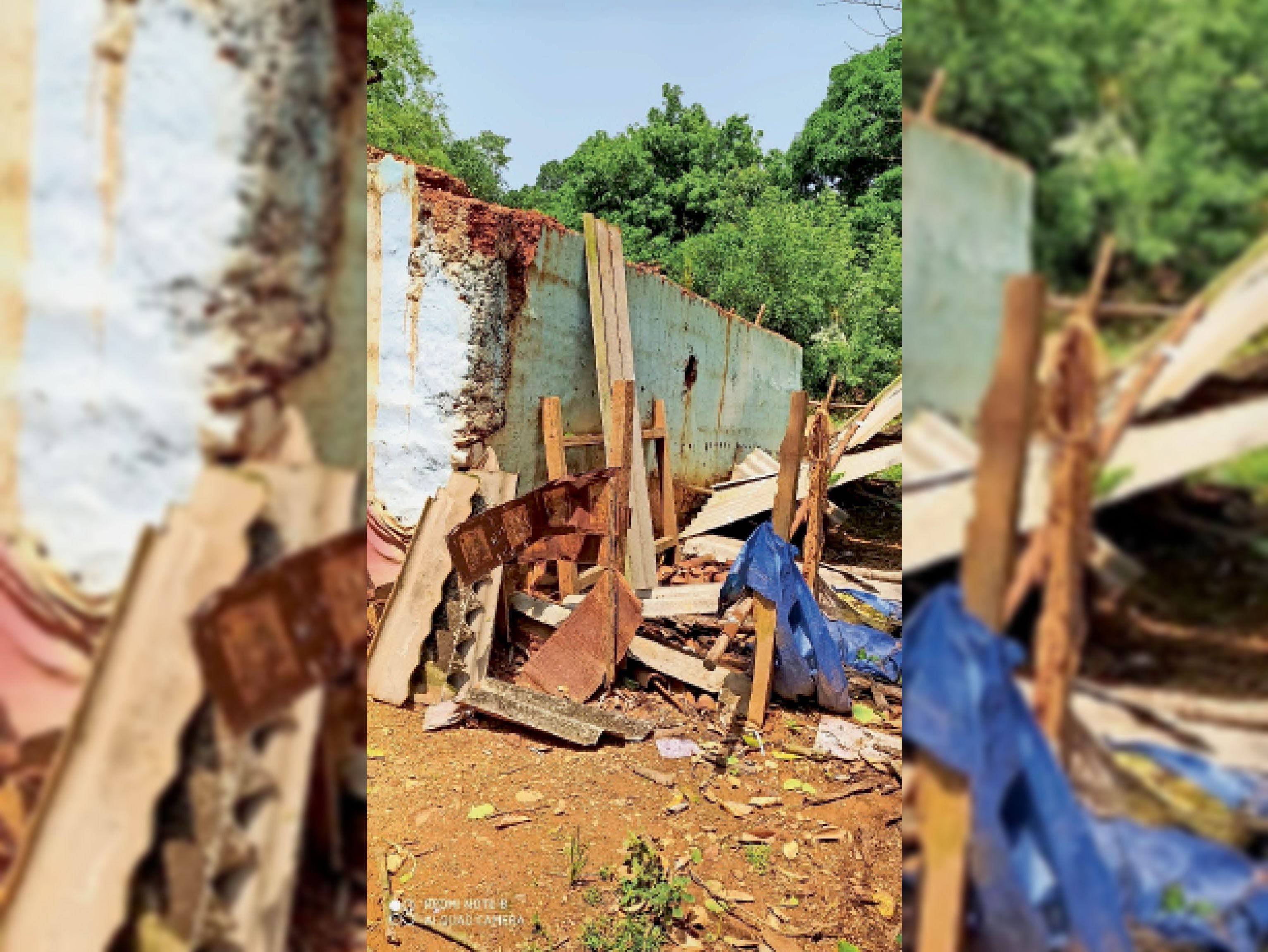 59 mm rain in 24 hours in Manoharpur, house damaged due to tree fall ...