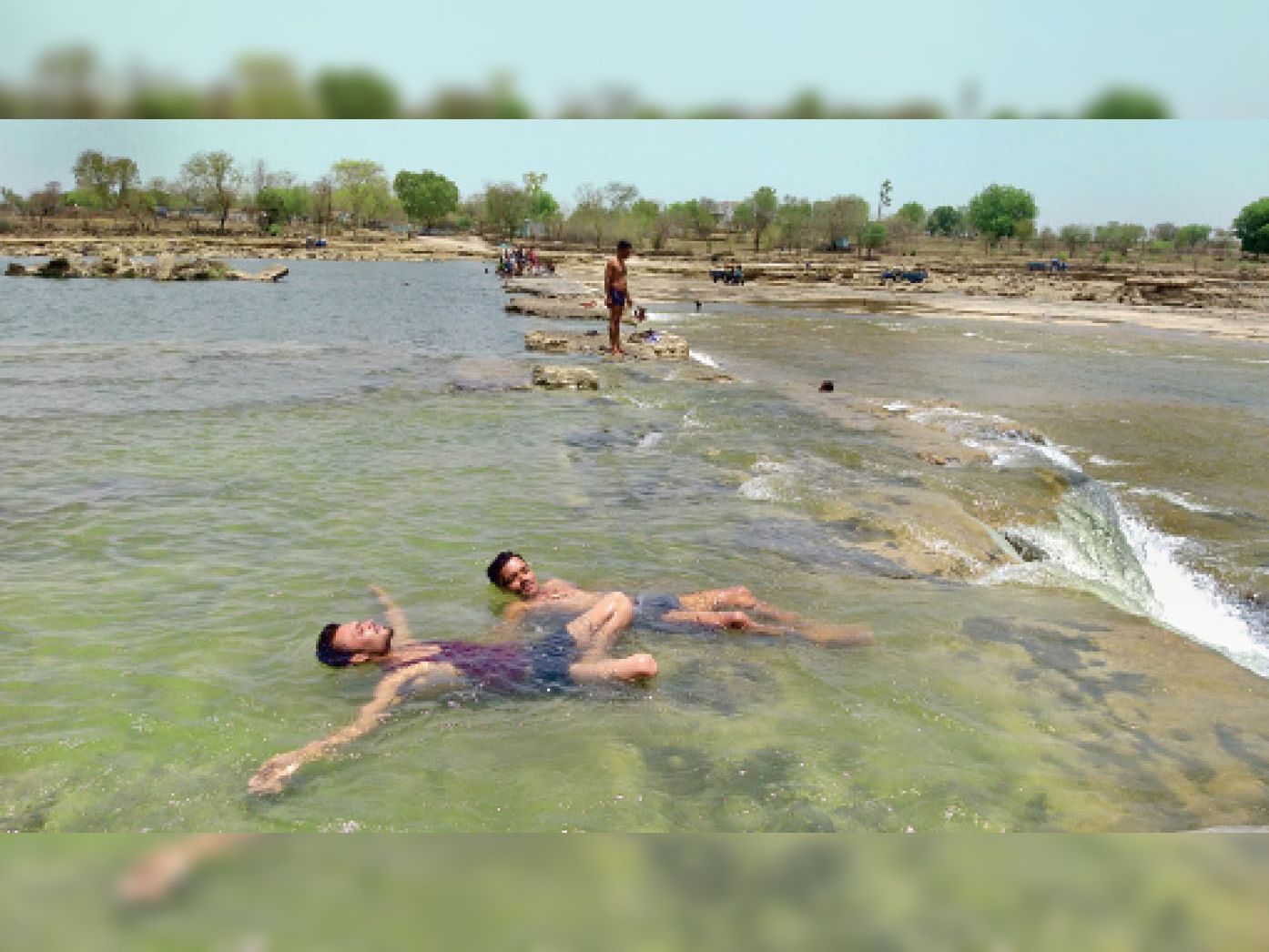 The opening of the dam raised the water level of the river, the young ...