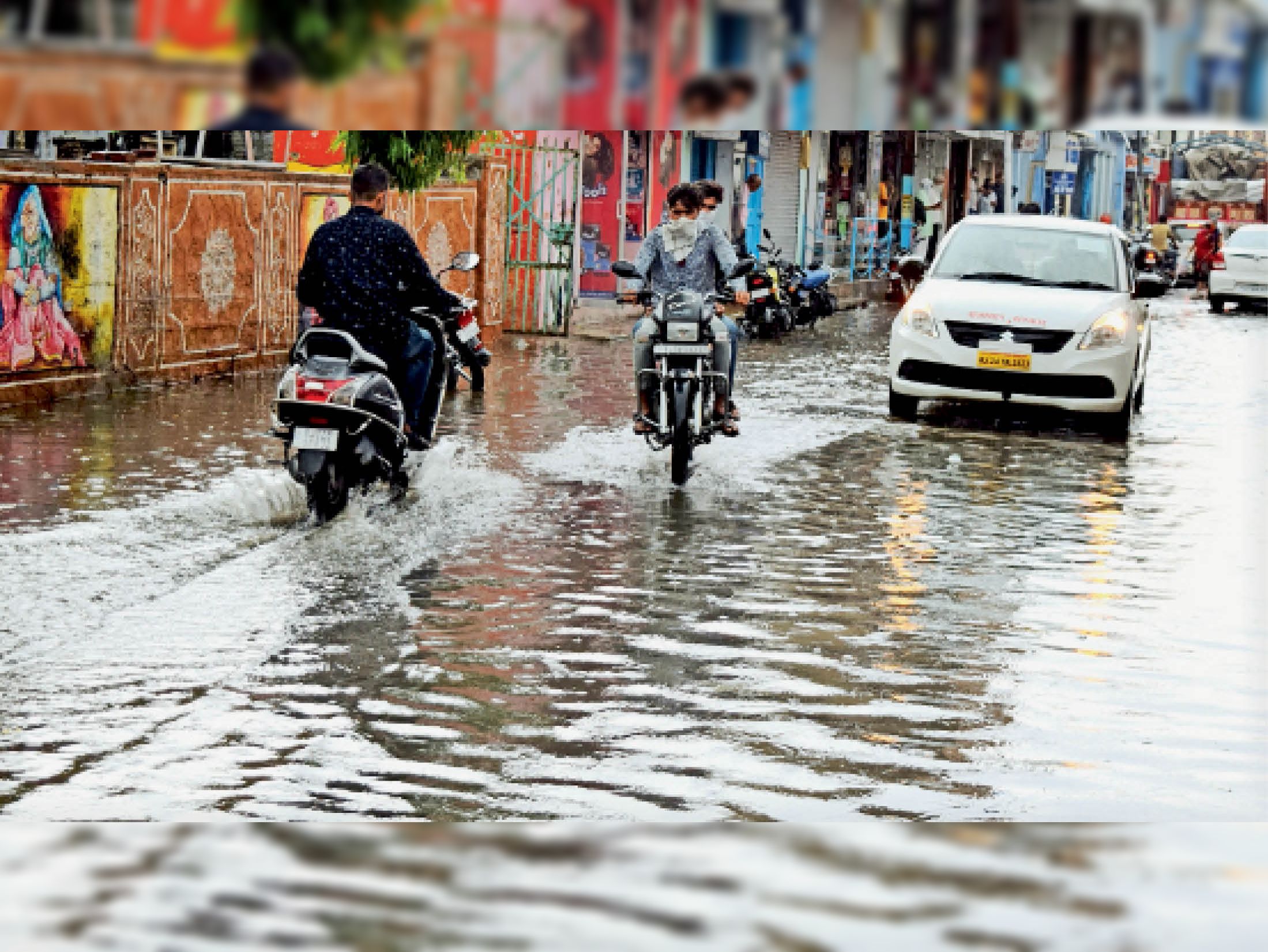 Sumerpur area with rains, strong wind blowing at a speed of 40 km / h ...