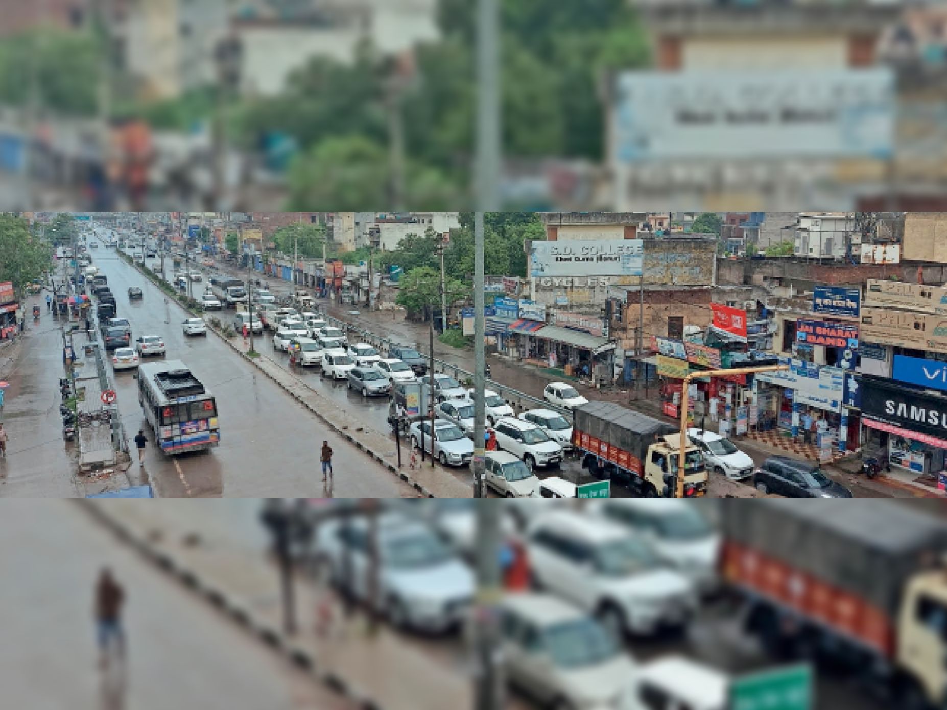 Due to the closure of the traffic signal on the Chandigarh-Ambala road ...