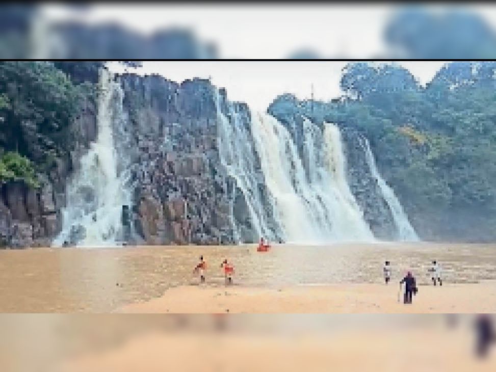 The minor, taking a selfie after climbing a waterfall rock, slipped ...